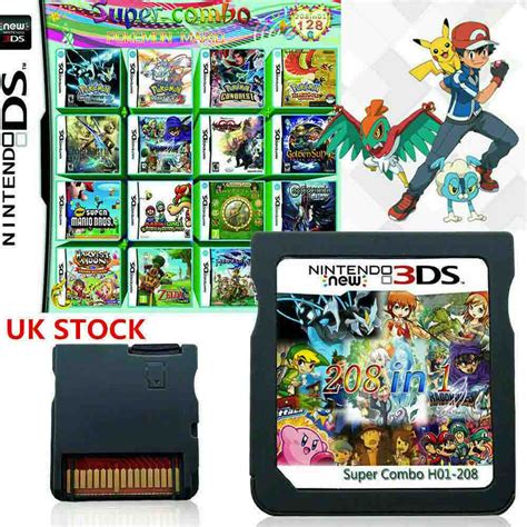 208 In 1 Game Card Cartridge Multicart For Nintendo Ds Nds Ndsl Ndsi 2ds 3ds Shopee Thailand