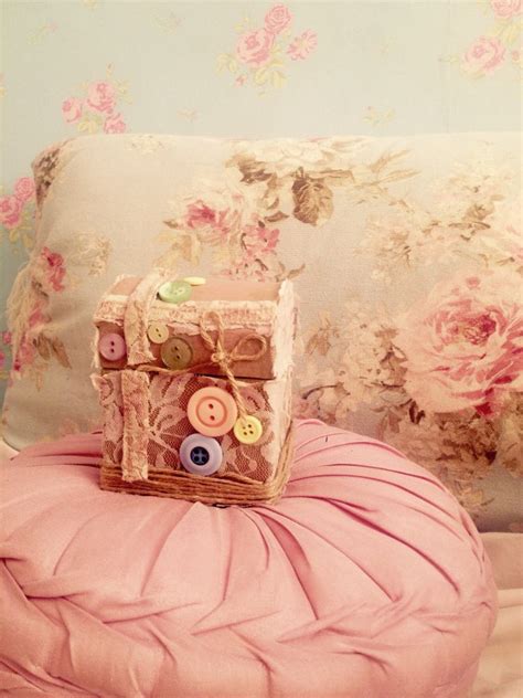 Diy Button Box For 50p Cardboard Lace Twine And Buttons Diy Buttons Craft Projects