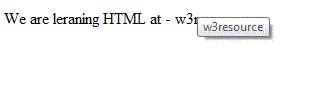 Html Title Attribute Html Tutorials W Resource