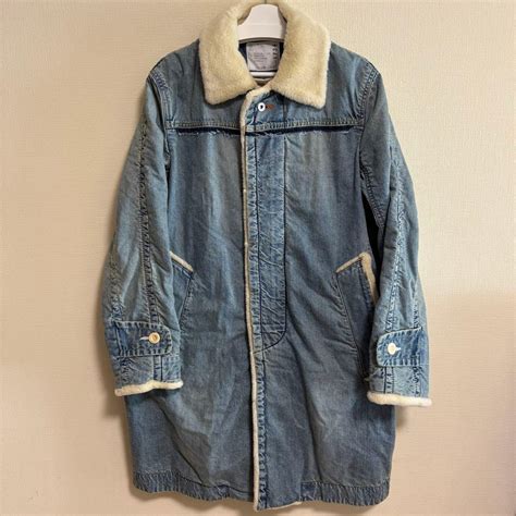 Sacai デニム コート ボア デザイナーズ ジャケット メルカリ