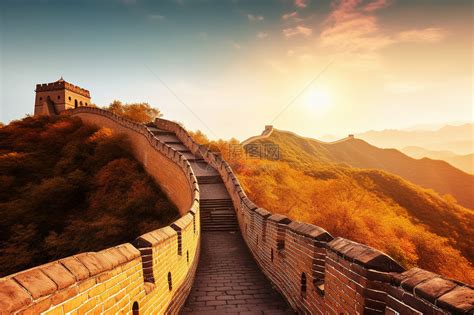 阳光下宏伟的城墙建筑高清图片下载 正版图片600412617 摄图网