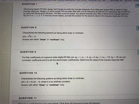 solved question 6 Зро design a second order iir digital