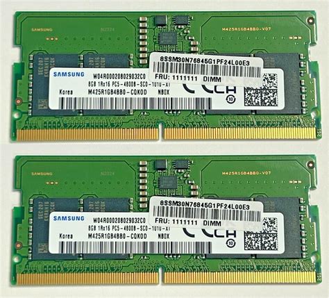 Samsung 8gb Ddr5 5600mhz Pc5 44800 Cl46 Sodimm 1rx16 Single Rank 1 1v 262 Pin Laptop Notebook