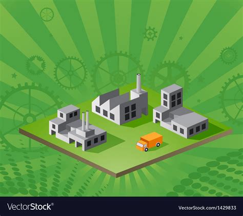 Isometric Factory Royalty Free Vector Image VectorStock