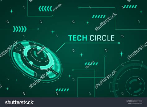 Tech Circle Background Design Concept Stock Vector Royalty Free 2009977673 Shutterstock