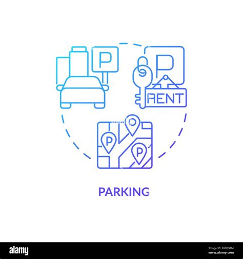 Parking Blue Gradient Concept Icon Stock Vector Image And Art Alamy