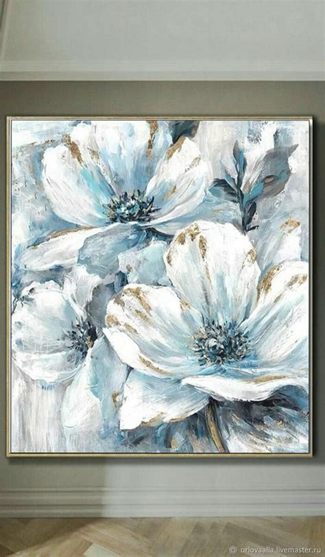 КАРТИНА В ПОДАРОК, КАРТИНА СИНИЕ ЦВЕТЫ в интернет-магазине Ярмарка ...