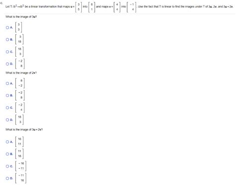 Solved Let T R2 R2 Be A Linear Transformation That Maps U Chegg Com