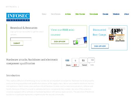 Hardware Attacks Info Sec Institute 877 791 Hardware Attacks