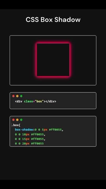 How To Make Css Box Shadows Effects Using Css Trending Reels Youtube