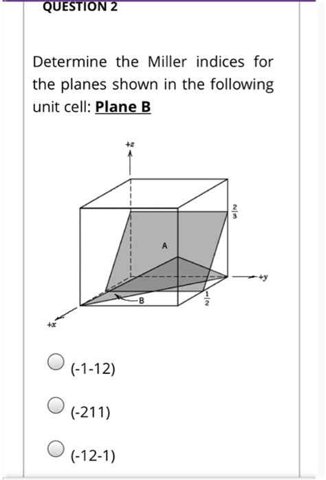 Solved Determine The Indices For The Directions Shown In The