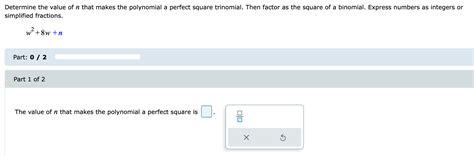 solved determine the value of n that makes the polynomial a