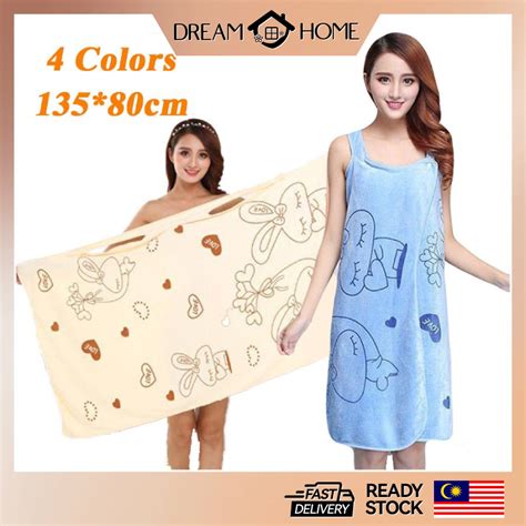Microfiber Wearable Bath Towels Fast Drying Night Wear Pajamas Bathrobe