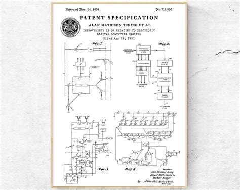 First Computer Ace Mainframe 1954 Uk Patent Print It Inventions