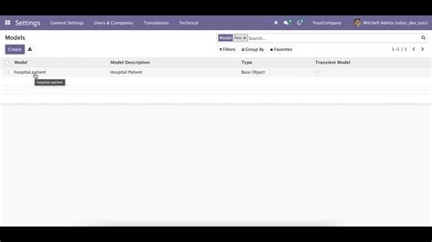 view database models in odoo 15 youtube