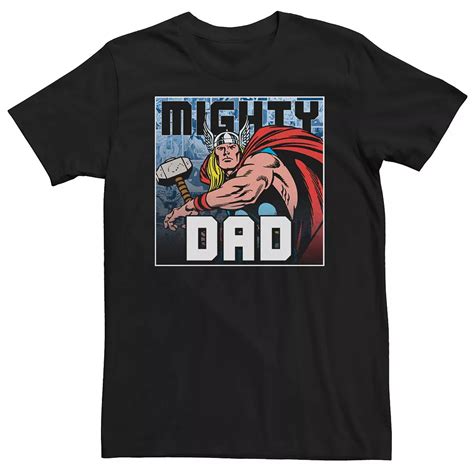Big And Tall Marvel Thor Fathers Day Mighty Dad Tee