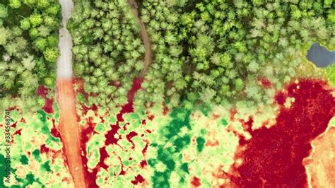 Process Of Calculating NDVI Vegetation Index Using Aerial Imagery Stock Video Adobe Stock
