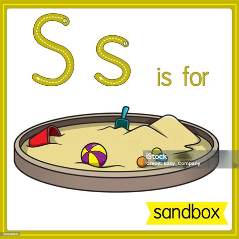 만화 이미지가있는 어린이의 경우 알파벳학습을 위한 벡터 일러스트레이션 편지 S는 샌드박스용입니다 0명에 대한 스톡 벡터 아트 및 기타 이미지 Istock