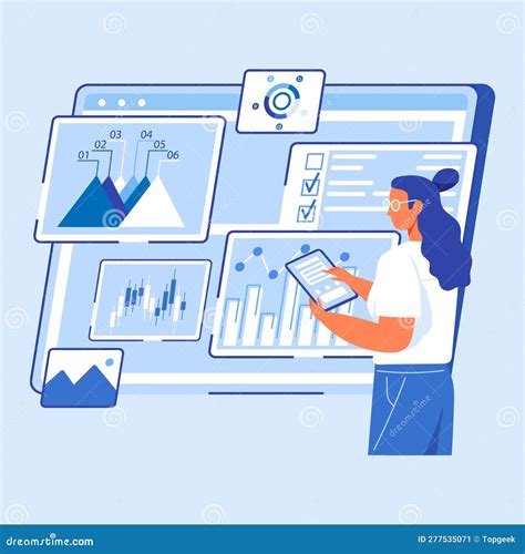 Manager Testing And Analyzing Graph Reports Business Targets Company Success At Rate Scale
