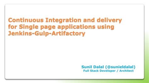 Anatomy Of A Continuous Integration And Delivery Cicd Pipeline Pdf Web Development Internet