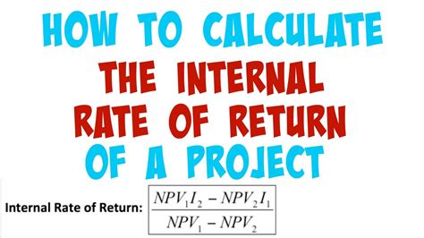 016 How To Calculate The Internal Rate Of Return Irr Youtube