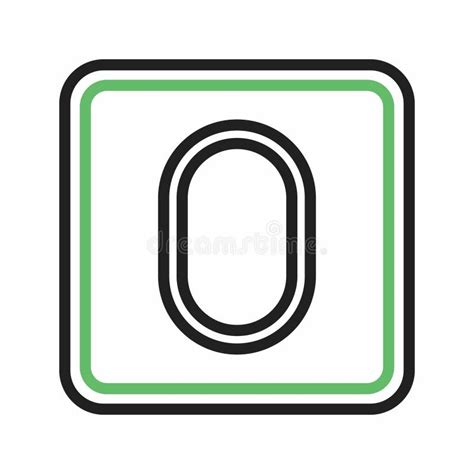 Keycap Digit Zero Icon Vector Image Stock Vector Illustration Of Zero Digit