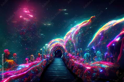 Ilustração Do Stock Ai Generated Surreal Reality Concept Of Cosmic