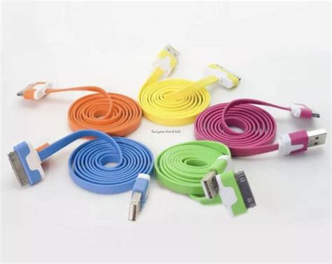 Cable Iphone Flat Usb Colour Cable Charger
