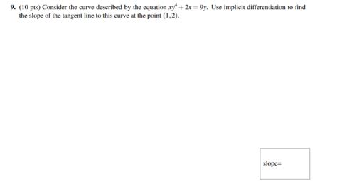 Solved Pts Consider The Curve Described By The Chegg