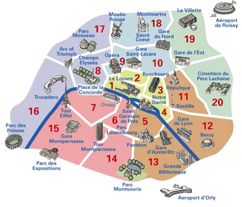 Карта парижа на русском языке с достопримечательностями