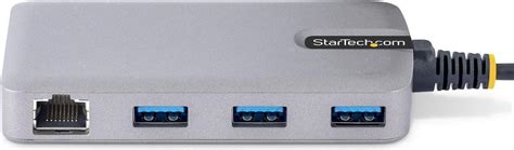 3 Port Usb Hub With Ethernet 3x Usb A Ports Gigabit Ethernet Rj 45 Usb 3 0