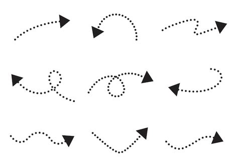 Premium Vector Arrow Icons Symbol Set Set Of Arrow Dot Style