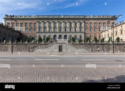 Stockholm Sweden Aug 24 2016 Front View Of Swedish Royal Palace