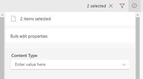 Content Types And Bulk Edit Properties In SharePoint Online