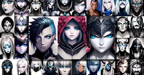 character portraits cold blue 2d characters unity asset store