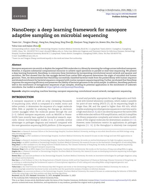 Pdf Nanodeep A Deep Learning Framework For Nanopore Adaptive Sampling On Microbial Sequencing