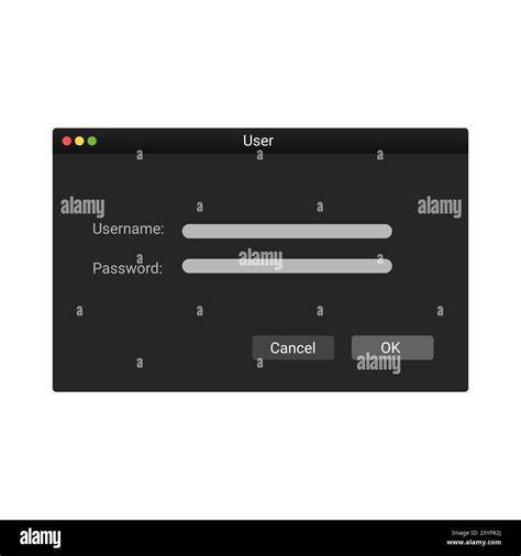 User Interface Panel With Password In Modern Style With Black Colors