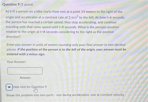 Solved Question 9 1 ﻿pointat T0 ﻿a Person On A Bike
