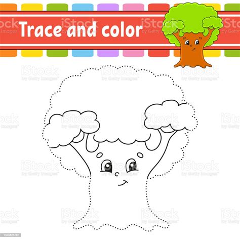 추적 및 색상 아이들을위한 색칠 페이지 필기 연습 워크시트를 개발하는 교육 활동 페이지입니다 유아를위한 게임 격리된 벡터 그림입니다 만화 스타일 교육에 대한 스톡 벡터 아트