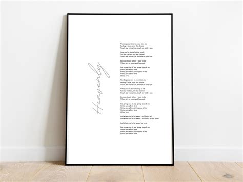 Heavenly Cigarettes After Sex Lyrics Digital Print Etsy