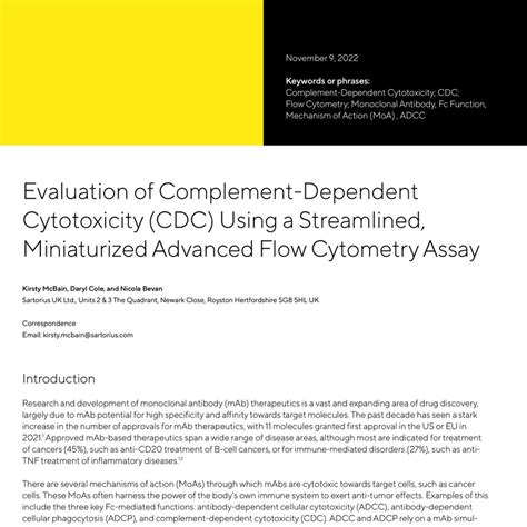 Evaluation Of Cdc Using A Streamlined Miniaturized Advanced Flow