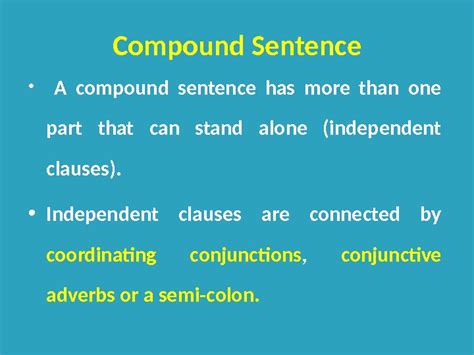 Sentence Structure Sentence Types Sentence Types