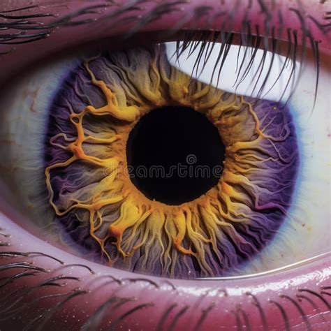 Eyeball Extreme Closeup Iris Wide Open Ai Midjourney Stock Illustration Illustration Of