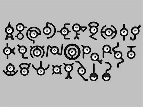 Unown Alphabet Unown Font By Arien Epic Fontriver