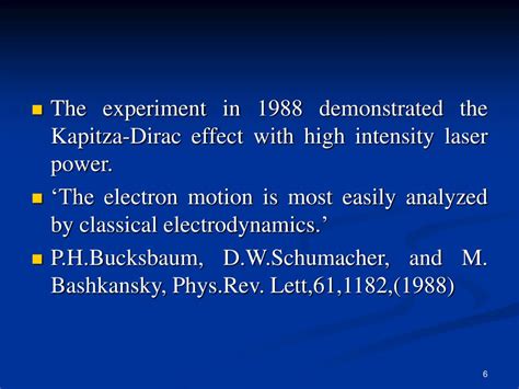 Ppt Classical Interpretations Of Kapitza Dirac Effect Powerpoint Presentation Id2727612