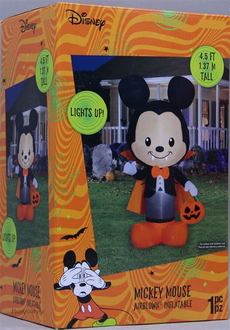 Halloween Disney 4 5 Ft Mickey Mouse Vampire Outfit Airblown Inflatable