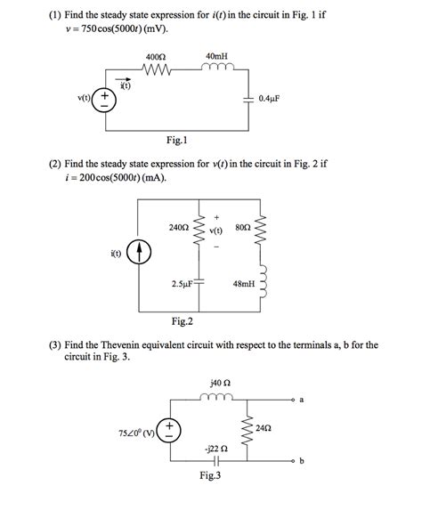 Solved Find The Steady State Expression For I T In The Chegg