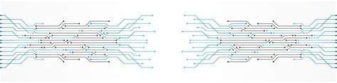 Abstract Digital Global Technology Background Blue Circuit Board Pattern Microchip Power Line
