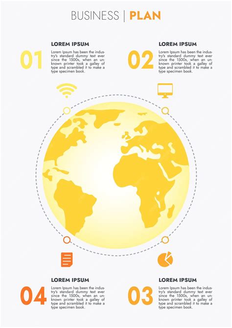 Premium Vector Infographic Template For Presentation Business Data Visualization Process Chart