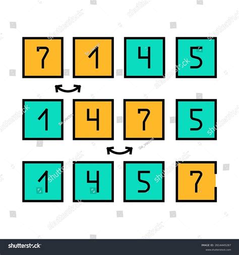 Bubble Sort Algorithm Line Icon Vector Stock Vector Royalty Free